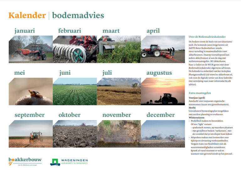 BO akkerbouw: Bodemadvieskalender - Parsgranen